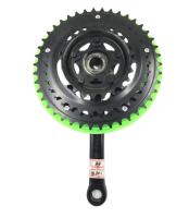 China Green  Mountain Bicycle Chainwheel Crank 3 Speed Crank Set  24 34 42 T 165MM for sale