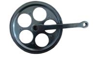 China 5 Holes Style Black Steel Bicycle Chainwheel Crank 48 T*165 Mm for sale