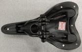 China Dual Spring Suspension Narrow MTB Saddle  Leather Bike Seat 280mm X 150mm for sale