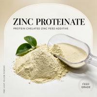 China Free Flowing 10%~20% Zn Zinc Proteinate Chelated Feed Additive Powder to Promote Healthy Growth for sale