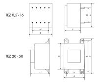 China 0.5-50VA 24-500V 50 / 60Hz TEZ SMPS Flyback Transformer With Zakres Mocy for sale