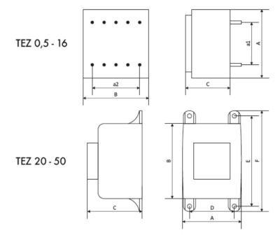 China 0.5-50VA 24-500V 50 / 60Hz TEZ SMPS Flyback Transformer With Zakres Mocy for sale