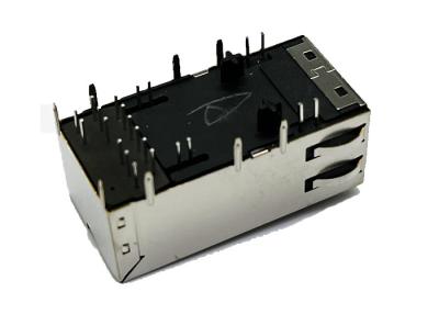 China 10GBASE-T Single Port Configuration PoE RJ45 Connector G27-122T-015 for sale