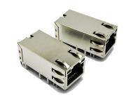 China SMD 10G Integrated PoE RJ45 Connector Through Hole Termination JXT7-1123NL for sale