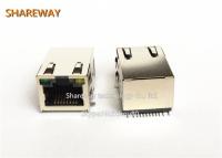 China Shareway 10/100M Tab Down Surface Mount SMT RJ45 Jack J0C-0004NL Cross to SRJ221701SNL for sale