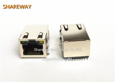 China Shareway 10/100M Tab Down Surface Mount SMT RJ45 Jack J0C-0004NL Cross to SRJ221701SNL for sale