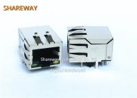 China Shareway 10G RJ45 Ethernet Connector 1x1 Tab Down Single Low Profile JT4-1108HL for sale