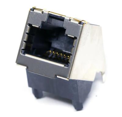 China 1x1 8P Angle Entry Rj45 Modular Jack THE Shield 2170668-1 for sale