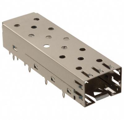 China Right Angle SFP Single Cage with 8 press fit/12 EMI Pins U77-A1118-XXOX for sale