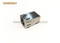 China J0G-0007NL Single Port RJ45 Through Hole PCB Jack 10/100 Base-T AutoMDIX for sale