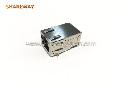 China J0G-0007NL Single Port RJ45 Through Hole PCB Jack 10/100 Base-T AutoMDIX for sale