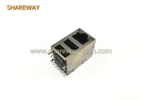 China LED RJ45 Modular Jack Dual USB Combo For 10 / 100 / 1000 Base - TX Saving PCB Space for sale