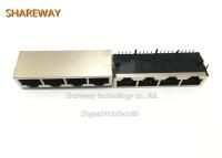 China Fast Ethernet RJ45 Modular Jack , J20-0114NL 2*2 PCB Mount RJ45 Jack for sale