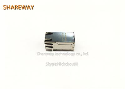 China 10 / 100Base-TX Tab Up RJ45 Ethernet Jack J1012F21CNL 1 Port For Switch for sale