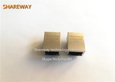 China Right Angle RJ45 Modular Jack , J0006D01BNL Shielded RJ45 Jack Cold Plating Magnetic for sale