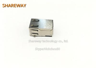 China Shareway 10/100M Free Sample SMT Single Integrated RJ45 Connector 49F-1201GYD2NL for sale