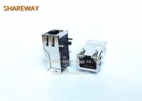China Single Port Modular Magnetic RJ45 Jack / Female Magnetic Ethernet Jack for sale