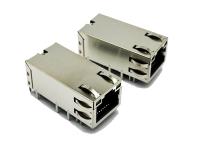 China 4P PoE 1000BASE-T THT RJ45 Jack with USB for Broadcom 7499511420 for sale