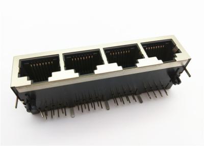 China Multi - Port RJ45 Modular Jack / Ethernet Port Jack JG0-0035NL For Audio , Video for sale