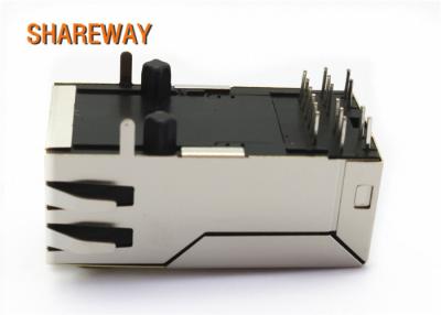China Magnetic RJ45 Modular Jack 12 Pins 100 Base -T JXK0-0125NL POE/POE+ Application for sale