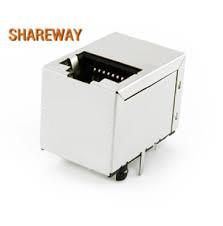 China Vertical RJ45 Modular Jack Shielded JXD3-0001NL For 10/100 Base -TX Auto MDIX for sale