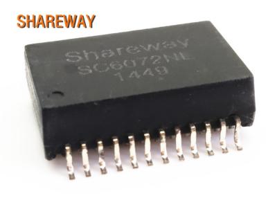 China Single Port POE+ Ethernet Magnetic Transformers , Surface Mount Transformer G24102CE for sale