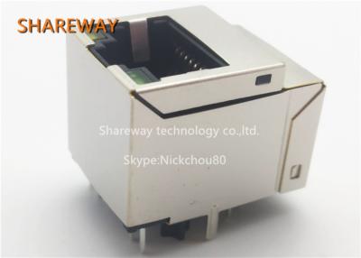 China Integrated Magnetic Vertical SMPS Flyback Transformer 10/100 Base -TX PoE RJ45 Jack for sale