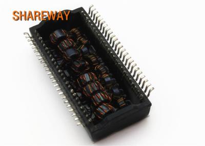 China 50 Pins 1.02 Pitch Ethernet Magnetic Transformers , Lan Isolation Transformer S558-5999-DL for sale