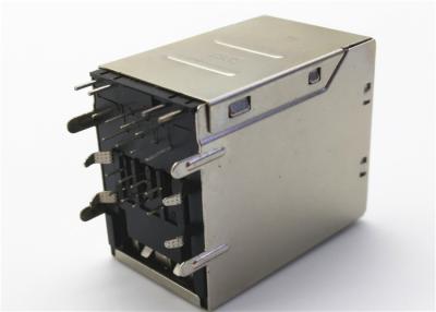 China 7499051002 10/100BASE-T Non-PoE 2x1 Ports Magnetic RJ45 Jack for sale