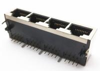 China 7499031120A 10/100BASE-T 1*4 Ports Power Over Ethernet Magnetic RJ45 Jack for sale