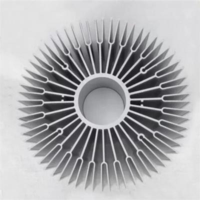 China Aluminium Extrusion Heatsink Round Radiator Customized For LED for sale