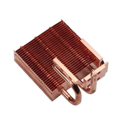 China Customized Copper Plate Heat Sink Zipper Fin Radiator With Heat Pipe for sale