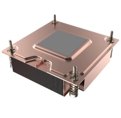 China Copper Vapor Chamber Heat Sink Aluminum Zipper Fin Server CPU Heatsink for sale