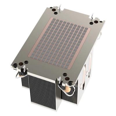 China Aluminum Zipper Fin 2U Server CPU Cooler With Heat Pipe For LGA4189 for sale