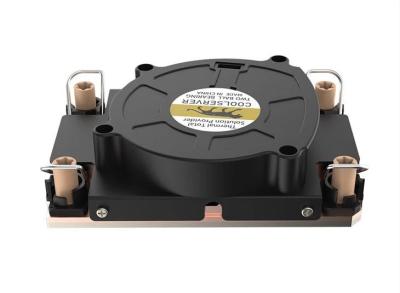 China LGA4189 1U Server CPU Cooler Copper Fin Vapour Chamber Heat Sink With Cooling Fan for sale