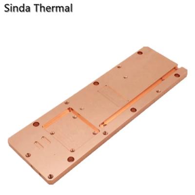 China High Density Copper Plate Heat Sink CNC Machining For Cooling System for sale
