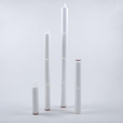 China Glass Fiber Pleated Filter Cartridge 1.5μm 40 Inch for Pharmaceutical Air Prefiltration for sale