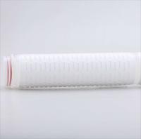 China 10 Inch Polypropylene High Flow Pleated Filter Cartridge 1μm 3μm 5μm with 69mm Diameter and 80℃ Temperature Rating for sale