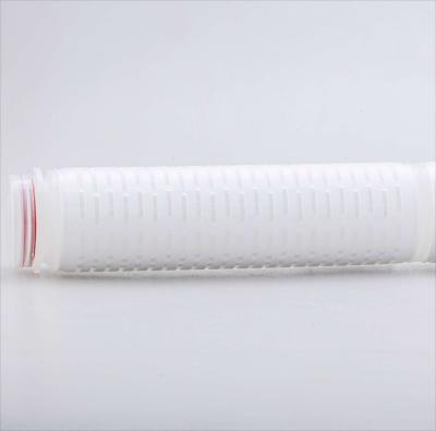 China 10 Inch Polypropylene High Flow Pleated Filter Cartridge 1μm 3μm 5μm with 69mm Diameter and 80℃ Temperature Rating for sale