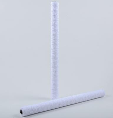 China 40 Inch 1μm Cotton String Wound Polypropylene Filter Cartridge 63mm Diameter for Water Prefiltration for sale