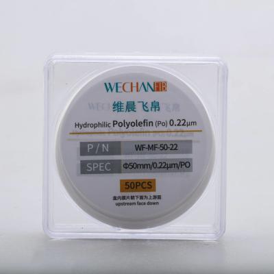 China PO Nanofiber Membrane Discs 0.22μm 45mm for Water/Liquid Prefiltration with High Flow Rate and Sterilization Tolerance for sale
