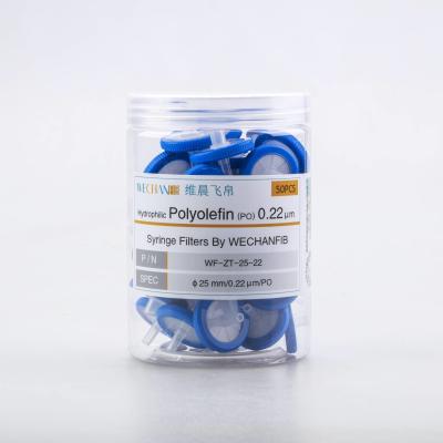 China 25mm 0.22μm PA6 Syringe Filter Capsules for Water Prefiltration with 4.5bar Max Pressure and 60℃ Temperature Resistance for sale