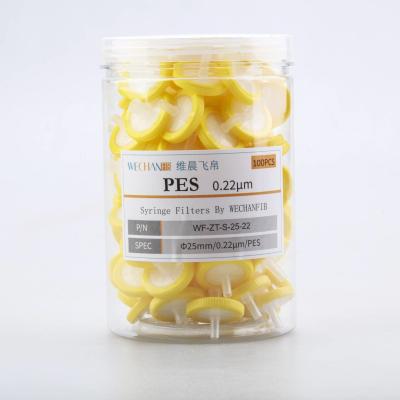 China PTFE Syringe Filter Capsules 0.22μm 33mm for HPLC Sample Preparation and Chemical Filtration for sale