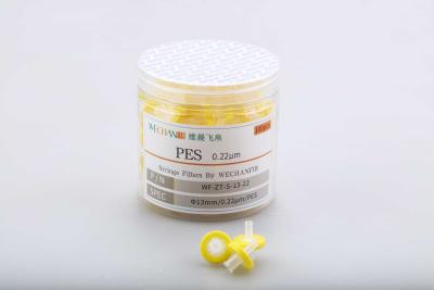 China 0.22μm 25mm PES Syringe Filter Capsules for Water Sterilization with 4.5bar Max Pressure and pH 1-13 Range for sale