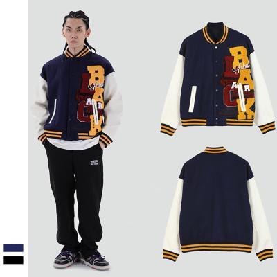China Breathable TY Factory Custom Design Baseball Jacket Long Sleeves Sport Wear Sweatshirt Unisex Varsity Jacket for sale