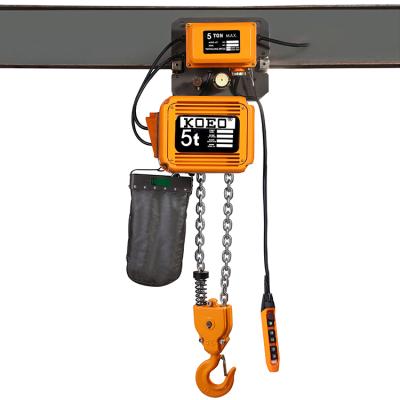 China G80 Grade Alloy Steel Chain Three Phase Electric Hoists IP55 Heavy Duty Electric Chain Hoist 5 Ton for sale