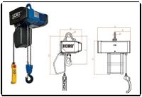 China 380V Heavy Duty Electric Chain Hoist DAT Alloy 5 Ton Electric Hoist 3 Phase 6m Lift for sale