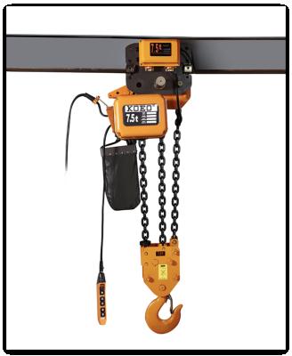 China Three Chain Trolley Hoist 7.5T Electric Trolley Hoists With 3.6KW Lifting Power for sale