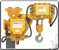 China 6m Lift Height 2T Hoist G80 Chain Explosion Proof Hoists Dual Speed for sale