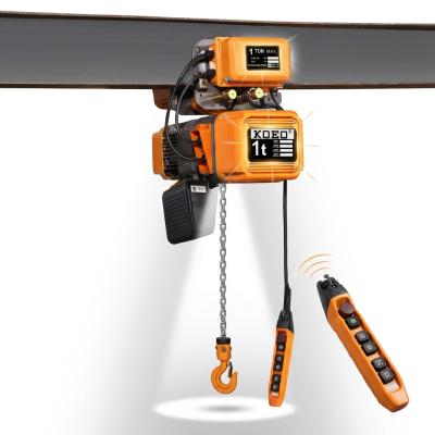 China IP55 Motorized Electric Hoist Compact 3 Ton Chain Hoist 380V Aluminum Casting I Beam Lifting System for sale